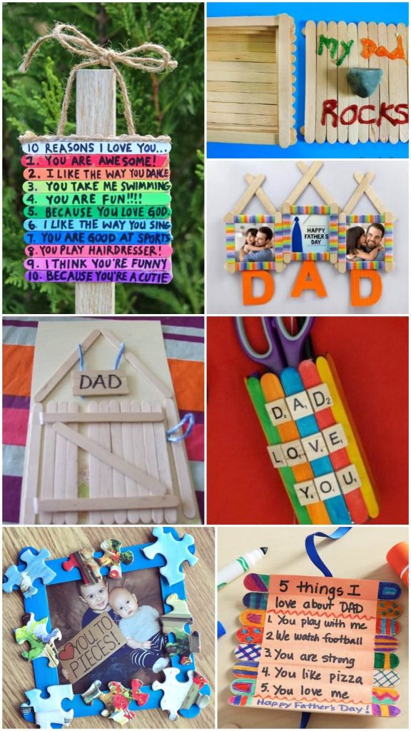 Popsicle Stick Father's Day Crafts - Kids Art & Craft