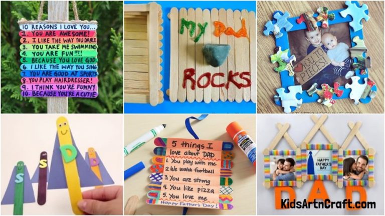 Popsicle Stick Father’s Day Crafts - Kids Art & Craft