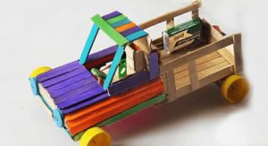 DIY Popsicle Stick Toy Car Crafts For Kids - Kids Art & Craft
