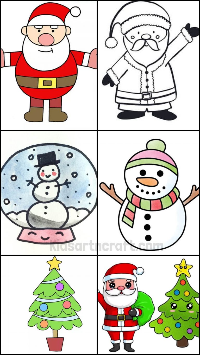 Christmas Drawings for Kids - Kids Art & Craft
