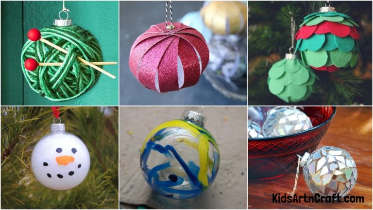 DIY Christmas Balls to Make at Home - Kids Art & Craft