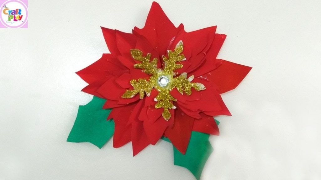 Poinsettia Flower Making Ideas for Christmas - Kids Art & Craft
