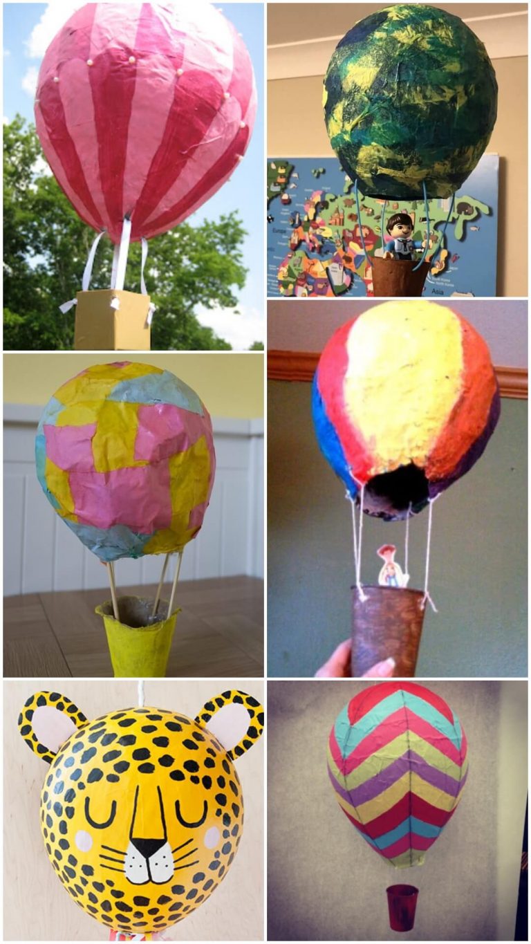 Paper Mache Hot Air Balloons Craft Ideas - Kids Art & Craft