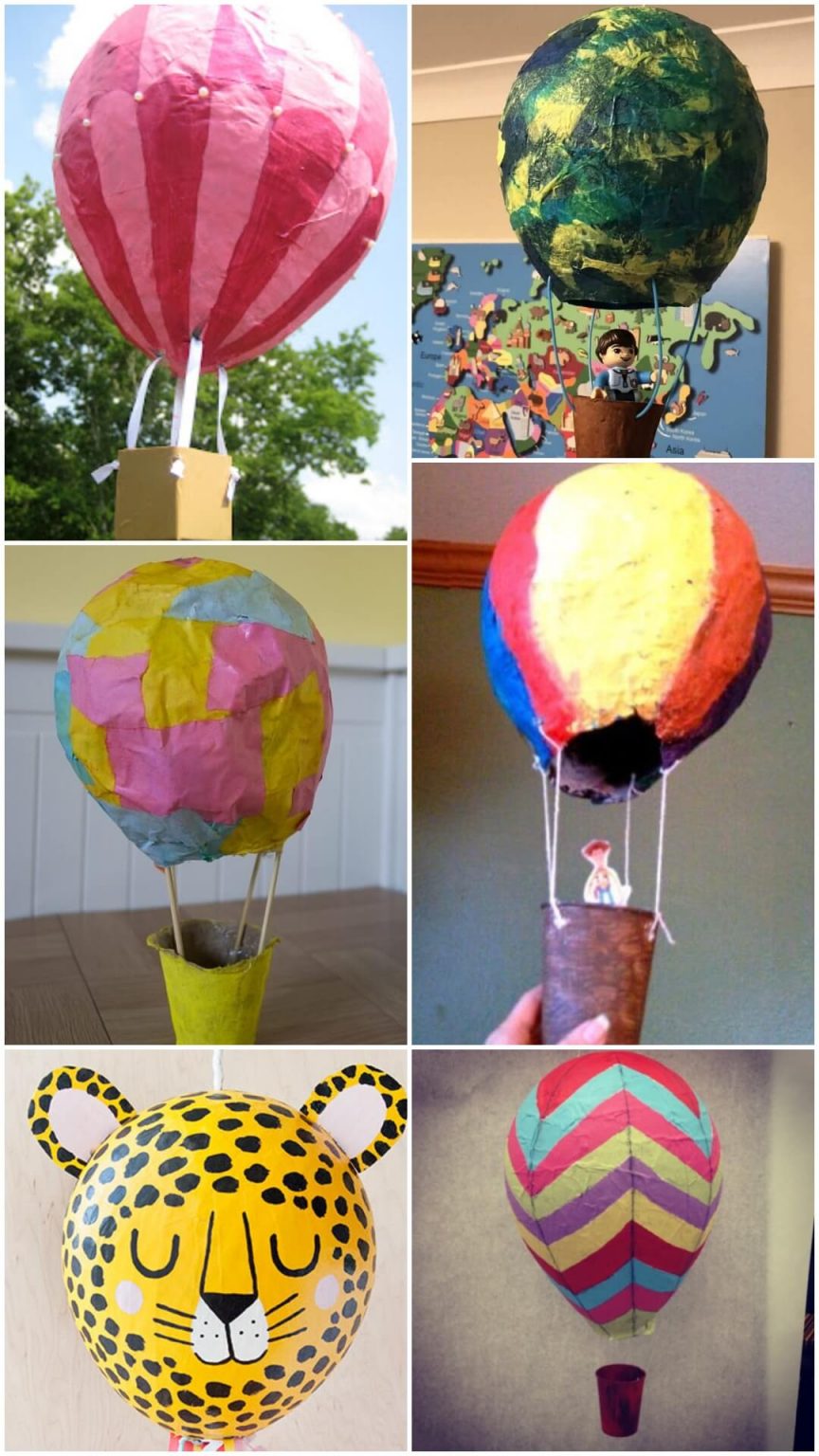 Paper Mache Hot Air Balloons Craft Ideas - Kids Art & Craft
