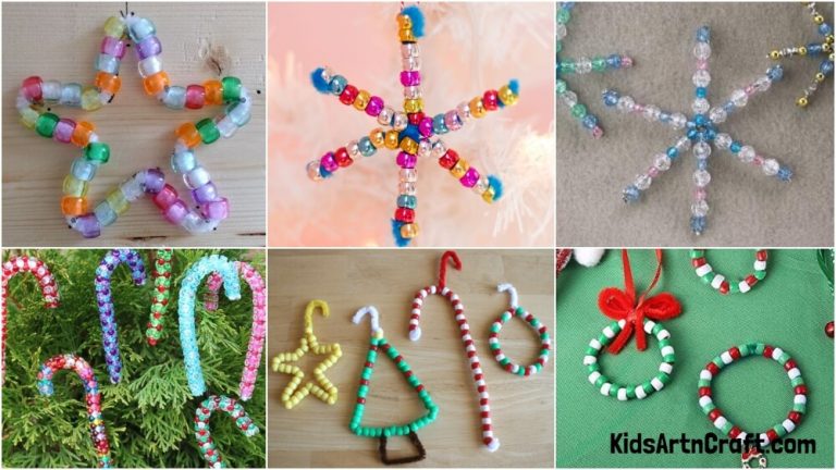 Pony Bead Decoration Crafts For Christmas - Kids Art & Craft
