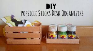 DIY Popsicle Stick Desk Organizer Crafts For Kids - Kids Art & Craft