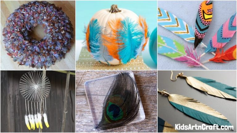 Art with Real Feathers - Kids Art & Craft