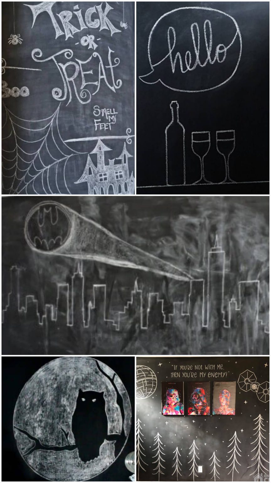 Chalk Drawing On Wall Ideas For Kids - Kids Art & Craft