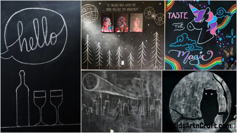 Chalk Drawing On Wall Ideas For Kids - Kids Art & Craft
