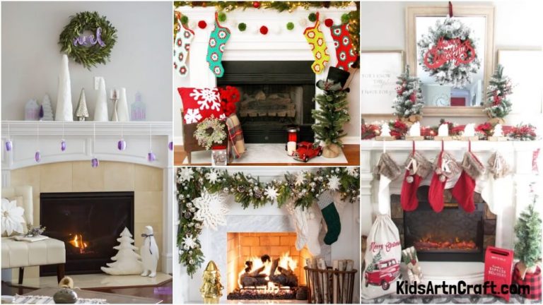 Christmas Fireplace Decor Ideas - Kids Art & Craft