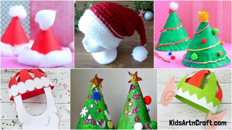 Christmas Hats Craft For Kids To Make - Kids Art & Craft