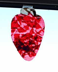 Christmas Suncatcher Ideas With Tissue Paper - Kids Art & Craft