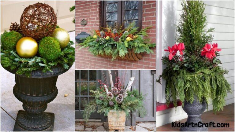 Christmas Urn & Window Box Filler Ideas - Kids Art & Craft