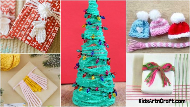 DIY Christmas Yarn Gifts – Easy Ideas - Kids Art & Craft