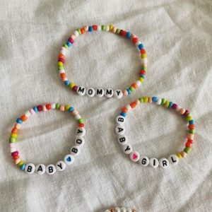 DIY Alphabet Letter Pony Bead Bracelets Crafts - Kids Art & Craft