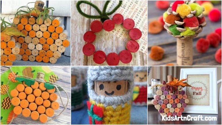 Easy Cork Crafts For Fall Season - Kids Art & Craft