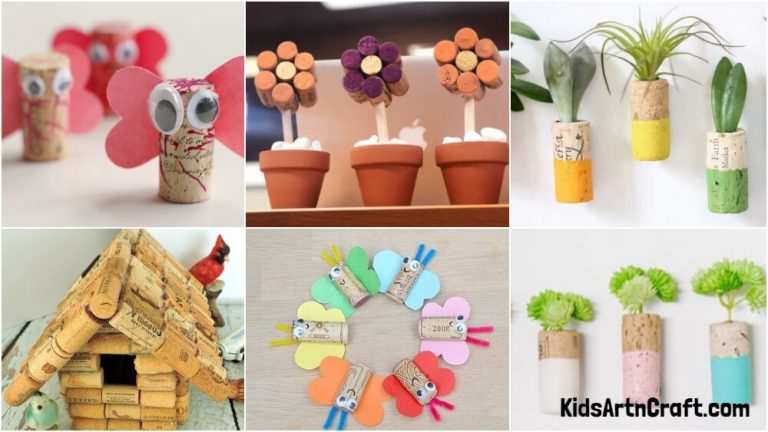 Cork Crafts For Spring - Kids Art & Craft