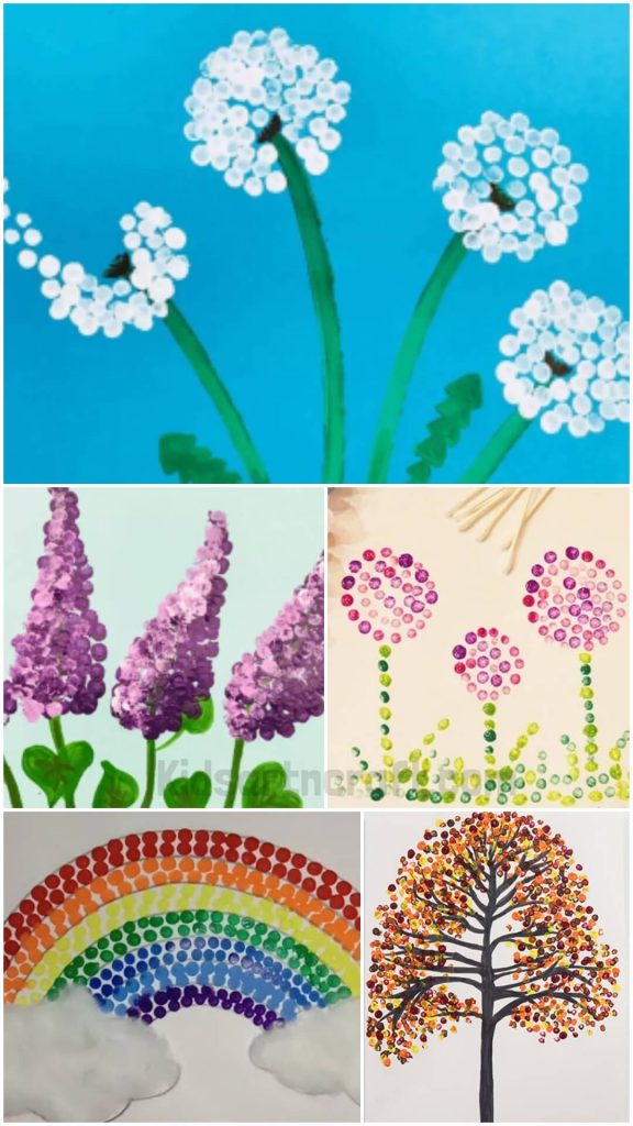 Cotton Bud Painting Hacks for Kids - Kids Art & Craft