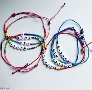 DIY Alphabet Letter Pony Bead Bracelets Crafts - Kids Art & Craft