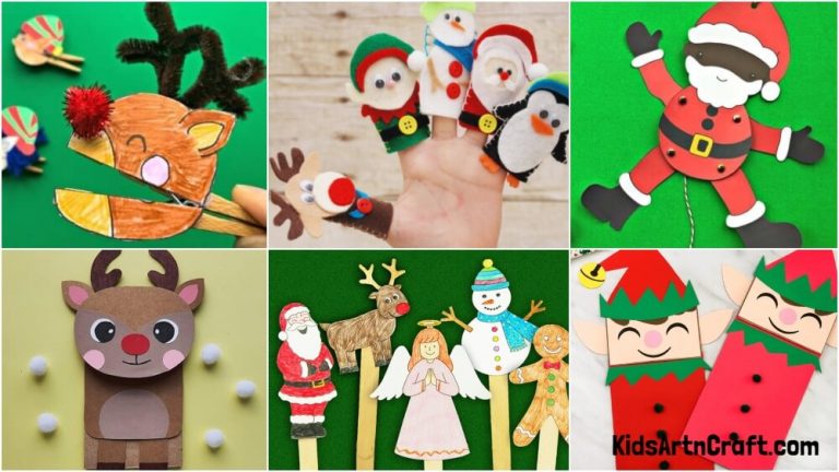 DIY Christmas Puppet Craft With Paper - Kids Art & Craft