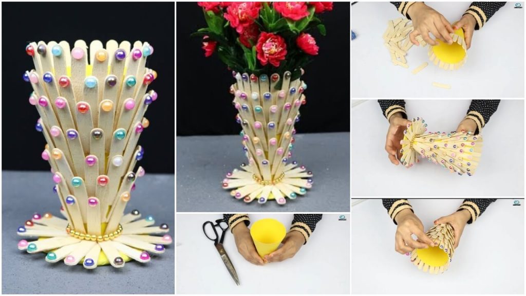 Easy Popsicle Stick Crafts Step By Step Tutorial - Kids Art & Craft