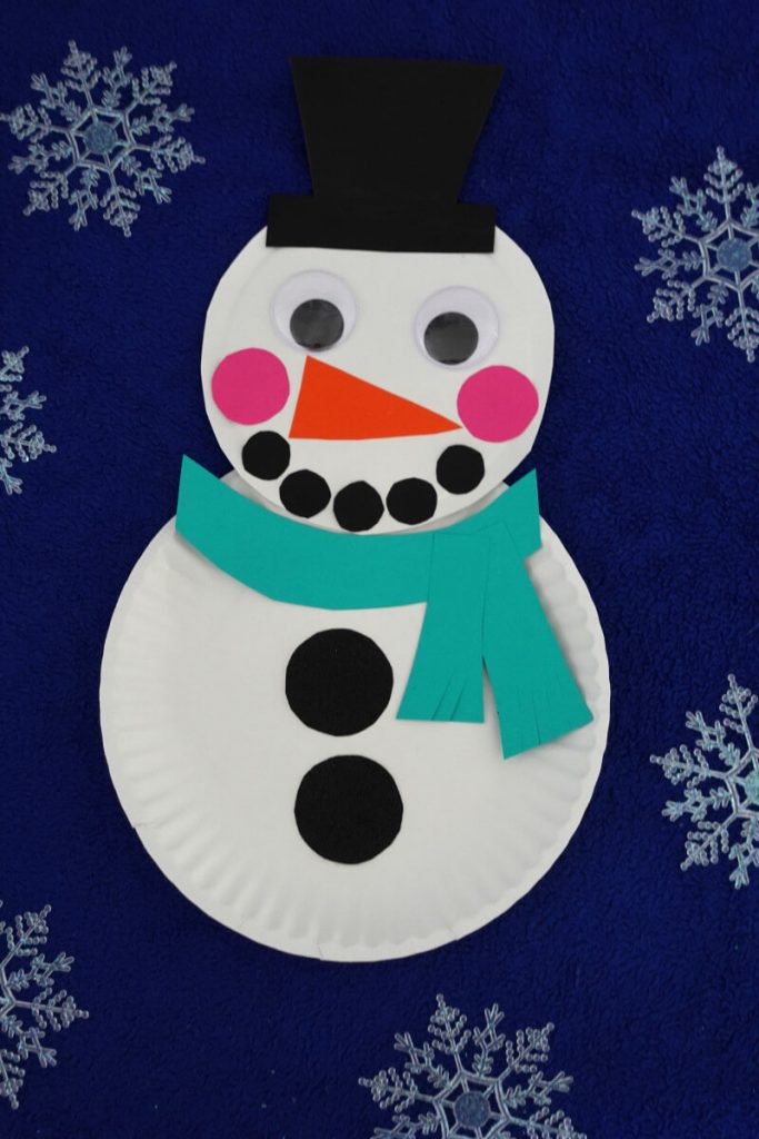 Easy Snowman Paper Plate Crafts For Kids - Kids Art & Craft