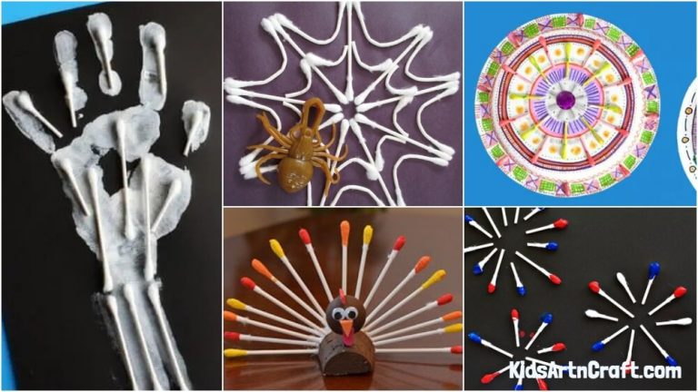 Easy Cotton Bud Crafts - Kids Art & Craft