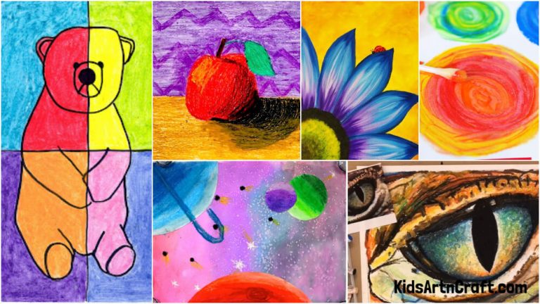 Easy Oil Pastel Drawing Ideas - Kids Art & Craft