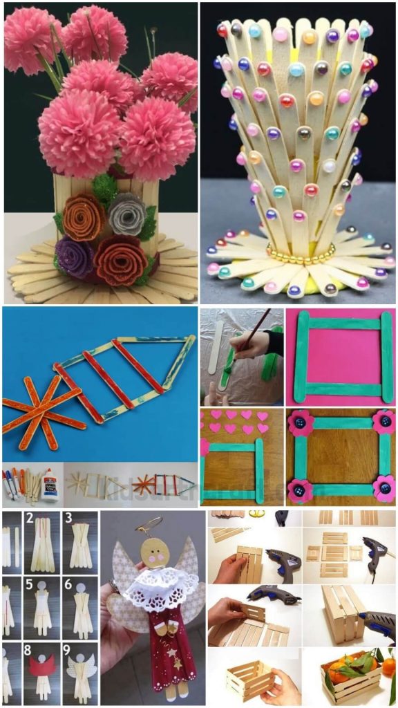 Easy Popsicle Stick Crafts Step By Step Tutorial - Kids Art & Craft