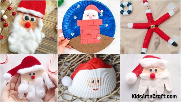 Easy Santa Claus Craft Ideas For Kids - Kids Art & Craft