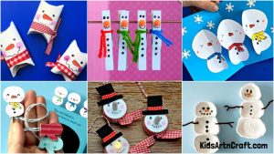 Easy Snowman Craft For Kindergartners - Kids Art & Craft