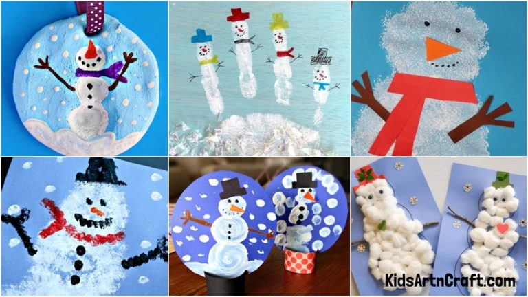 Easy Snowman Craft For Toddlers - Kids Art & Craft