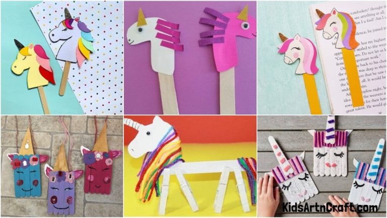 Easy Unicorn Popsicle Sticks Crafts For Kids - Kids Art & Craft