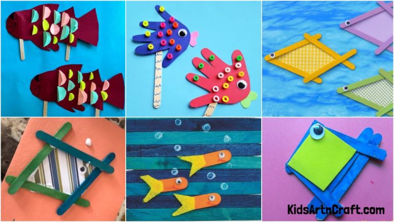 Fish Popsicle Sticks Crafts For Kids - Kids Art & Craft
