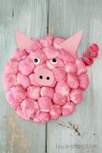 Animal Cotton Balls Crafts for Kids - Kids Art & Craft