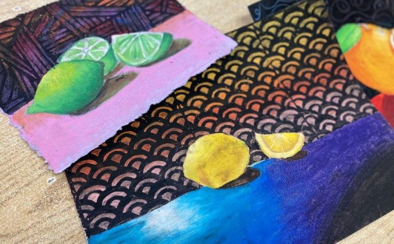 Oil pastel art projects for school - Kids Art & Craft