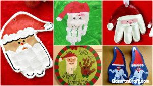 Handprint & Footprint Santa Claus Crafts For Kids - Kids Art & Craft