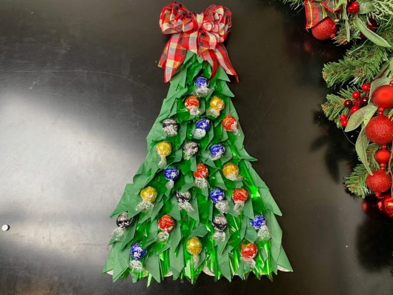 DIY Tissue Paper Christmas Tree Crafts For Kids - Kids Art & Craft