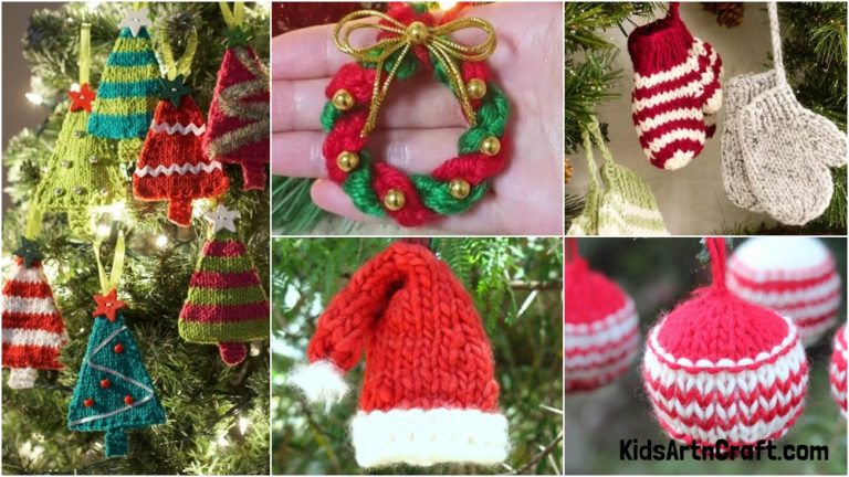 Make Woolen Easy Christmas Decorations at Home - Kids Art & Craft