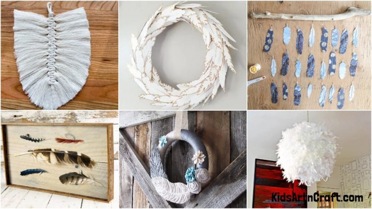 Large Feather Wall Art Decor Ideas - Kids Art & Craft