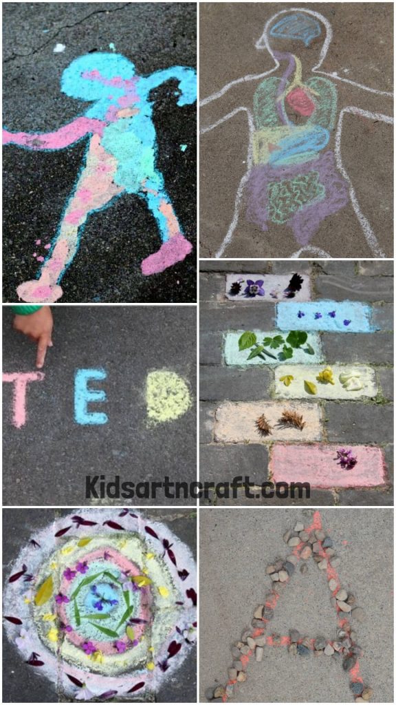 Learning Sidewalk Chalk Activities For Kids - Kids Art & Craft