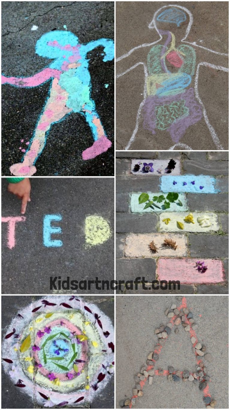 Learning Sidewalk Chalk Activities For Kids - Kids Art & Craft