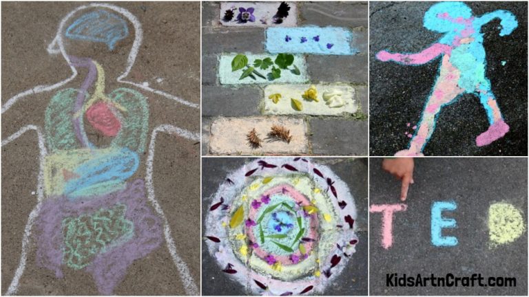 Learning Sidewalk Chalk Activities For Kids - Kids Art & Craft