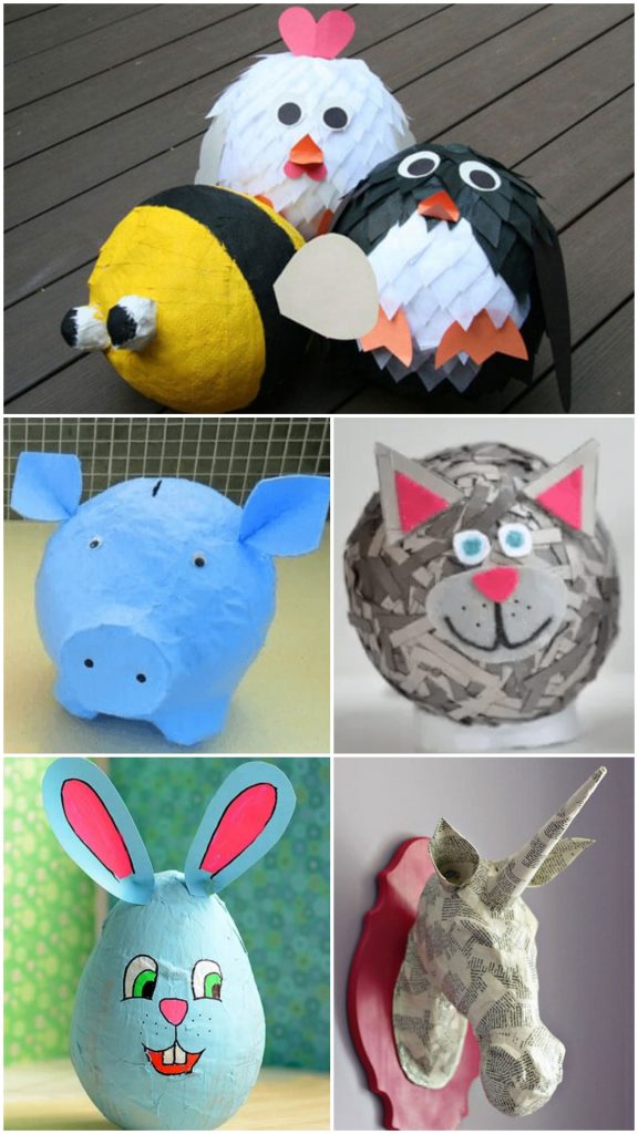 Paper Mache Animal Craft Ideas - Kids Art & Craft