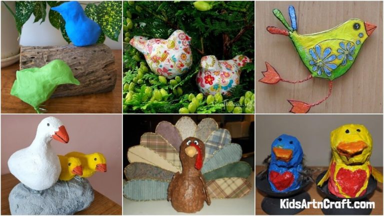 Paper Mache Bird Craft Ideas For Kids - Kids Art & Craft