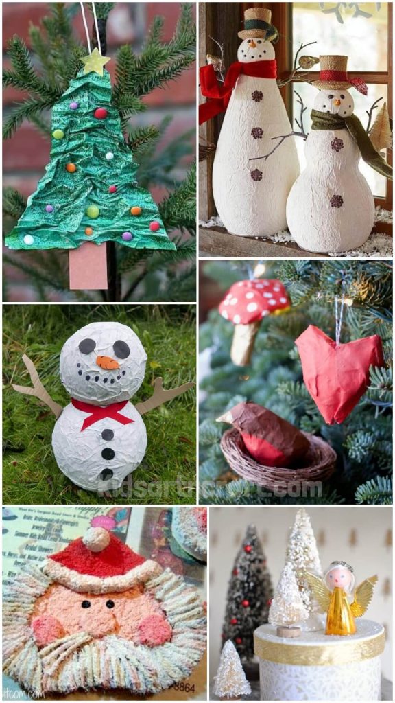 Paper Mache Decoration Crafts For Christmas - Kids Art & Craft