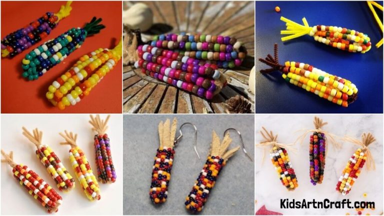 Pony Bead Indian Corn Craft Ideas - Kids Art & Craft