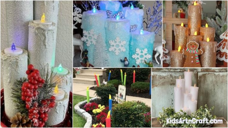 Pool Noodle Christmas Candles Ideas - Kids Art & Craft
