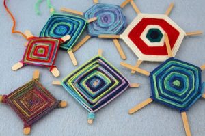 How To Make God's Eye With Popsicle Sticks - Kids Art & Craft