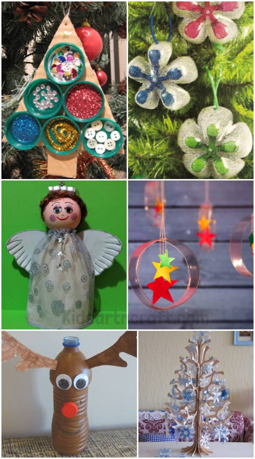 DIY Recycled Plastic Bottle Christmas Craft Ideas - Kids Art & Craft